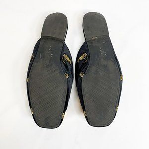 Zara | Shoes | Zara Trafaluc Velvet Leopard Black Mule Slides | Poshmark